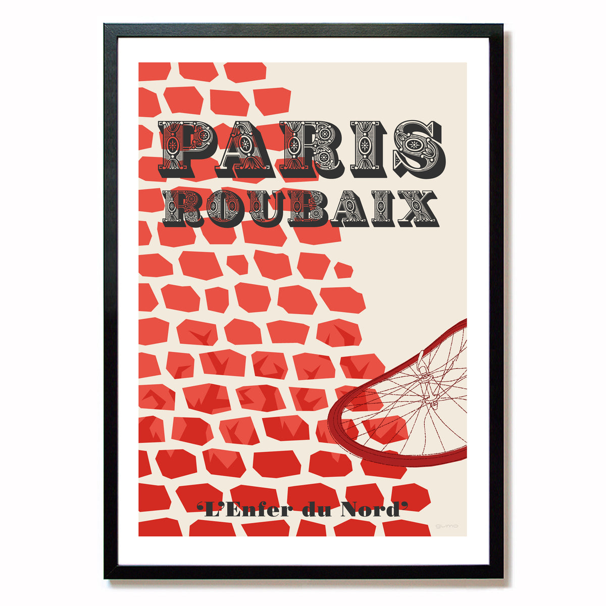 Cycling Gifts For Him | Cycling Monuments Print | Paris Roubaix – gumo